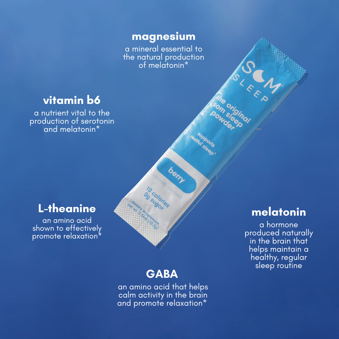 Berry Sleep Powder Drink Mix with Magnesium and Melatonin - Som Sleep